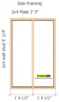 Small Garden Shed Plans 4'x4' Gable Shed - Construct101