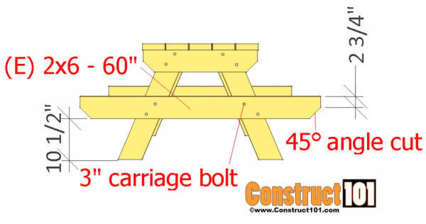 Traditional Picnic Table Plans - Construct101