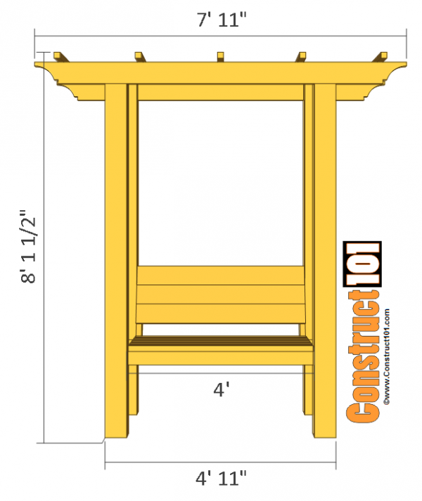 Garden Arbor Bench Plans - Construct101