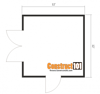12x12 Shed Plans - Gable Shed - Construct101