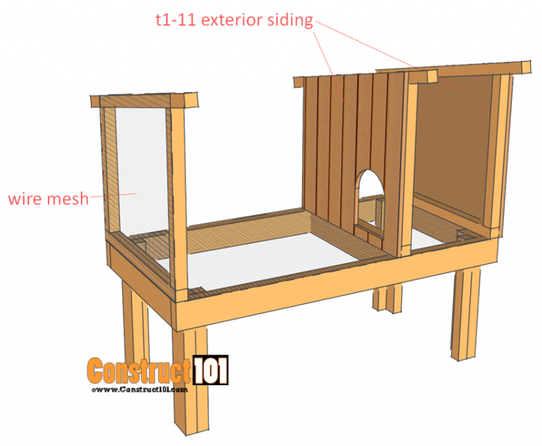 Rabbit Hutch Plans - Step-By-Step Plans - Construct101