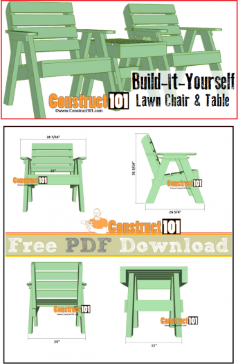 Lawn Chair Plans - PDF Download - Construct101