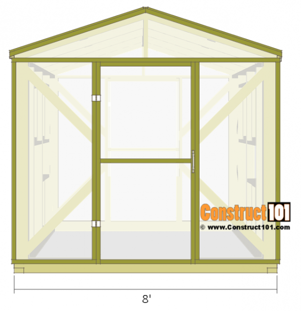 Greenhouse Plans - 8'x8' - Step-By-Step Plans - Construct101