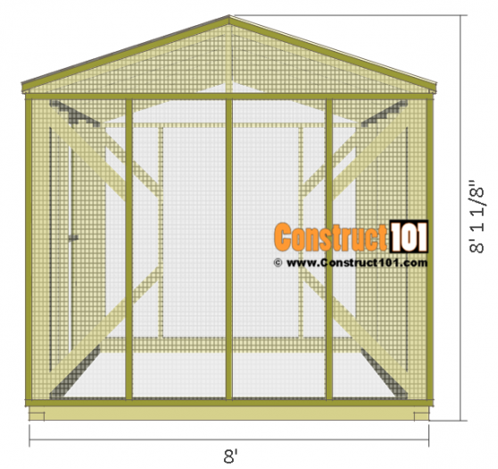 Chicken Coop Run Plans - 10x8 - Step-By-Step - Construct101