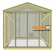 Large 8x8 Chicken Coop Plans with Chicken Run - Construct101