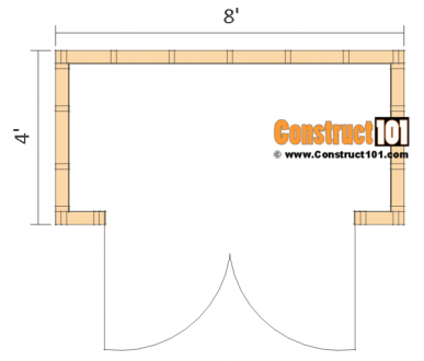 Lean To Shed Plans - 4x8 - Step-By-Step Plans - Construct101