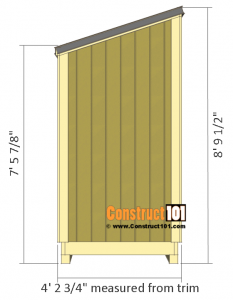 Lean To Shed Plans - 4x8 - Step-By-Step Plans - Construct101