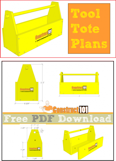 Tool Tote Plans - PDF Download - Construct101