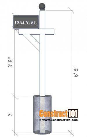 Mailbox Post Plans - DIY Step-By-Step Plans - Construct101
