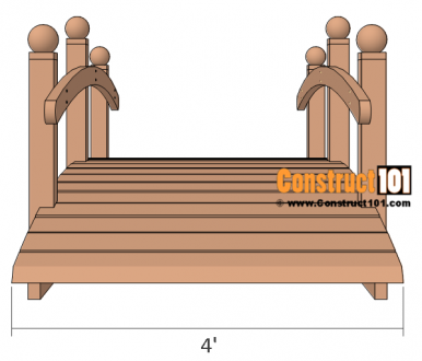 Arched Garden Bridge Plans - Landscape Bridge - Construct101