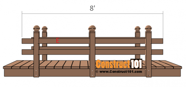 Flat Garden Bridge Plans - DIY Landscape Bridge - Construct101