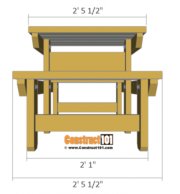 Two Person Picnic Table Plans - Free PDF Download - Construct101