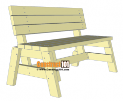 Simple DIY 2x4 Bench - Free Plans - Construct101