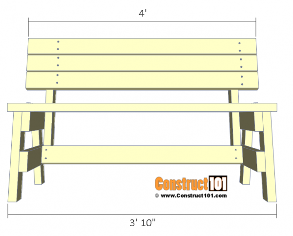 Simple DIY 2x4 Bench - Free Plans - Construct101