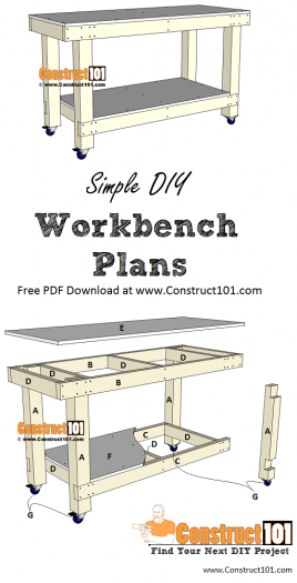 Simple Workbench Plans | PDF Download - Construct101