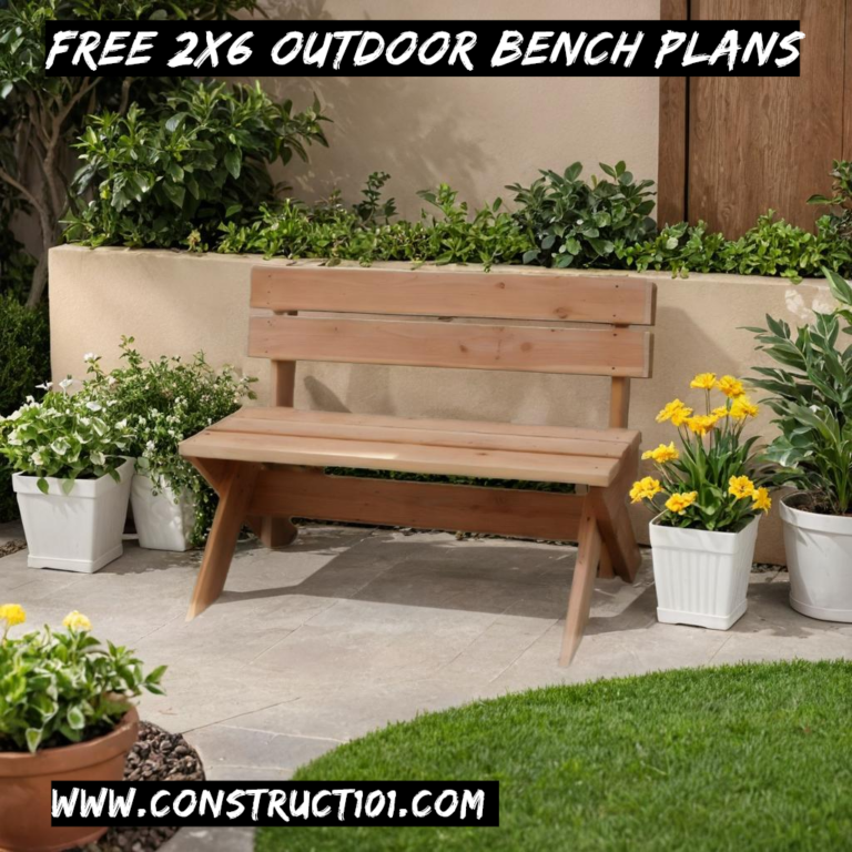 2x6 Outdoor Bench Plans - Construct101