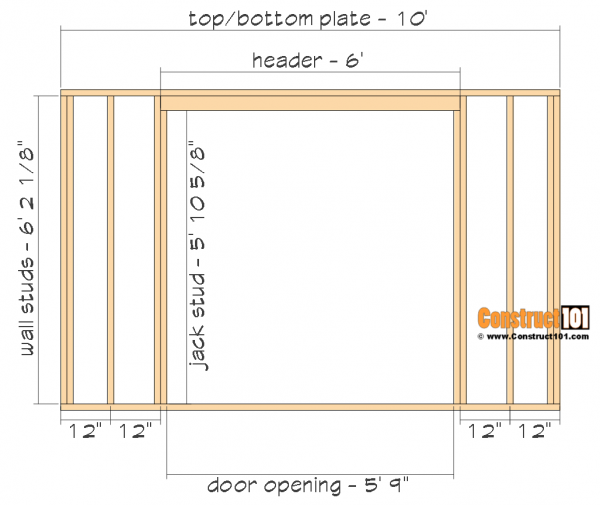 4x10 Lean To Shed Plans - Free PDF - Material List - Construct101