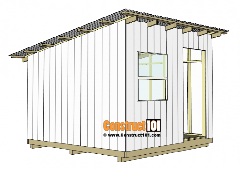 10x10 Lean To Shed Plans - Construct101