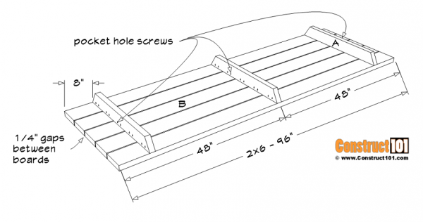 8 Foot Picnic Table Plans | DIY Projects - Construct101