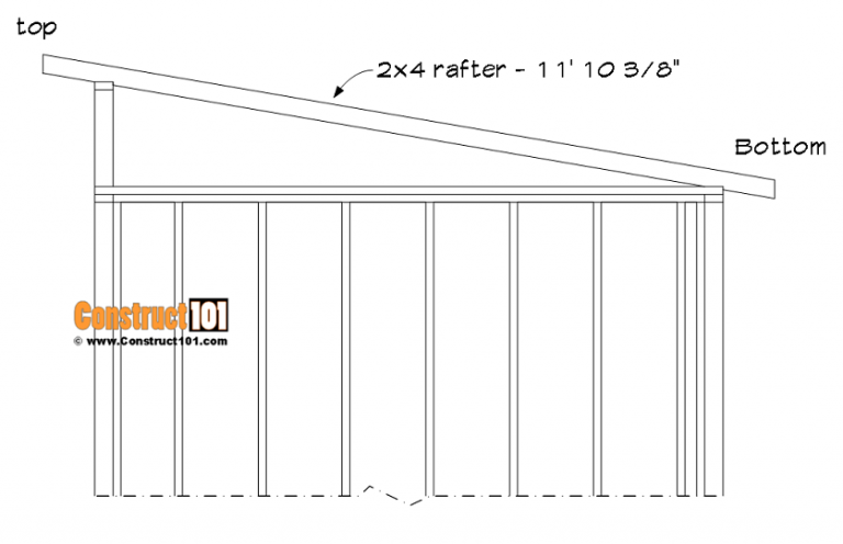Large 10x10 Lean To Shed Plans | Free DIY Projects - Construct101