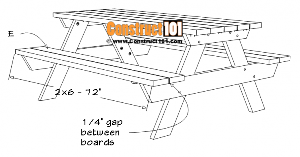 6 Foot Picnic Table Plans | DIY Projects - Construct101