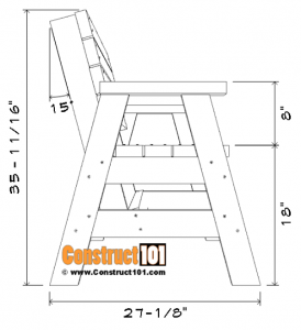 DIY 2x4 Outdoor Bench | Plans - Construct101