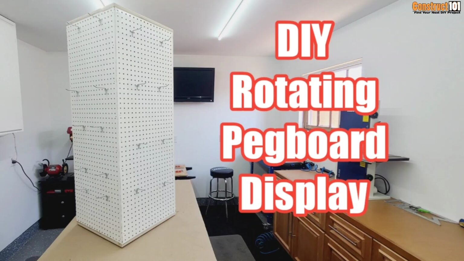 DIY Rotating Pegboard Display | PDF Download - Construct101