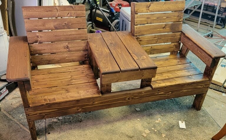 DIY Double Chair Bench With Table - Construct101