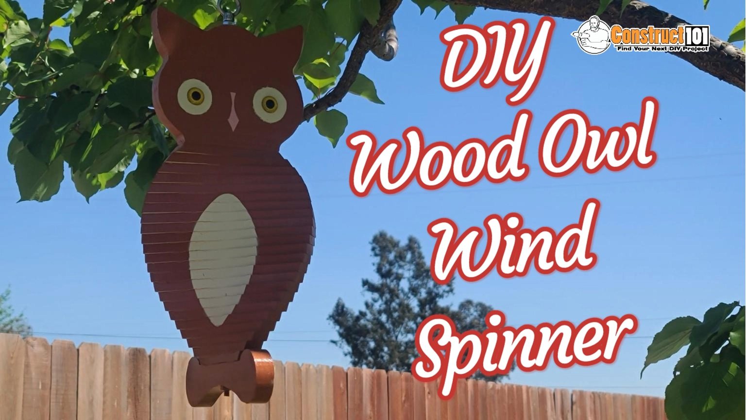 DIY Wood Owl Wind Spinner - Construct101