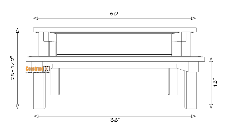 Modern Picnic Table Plans - Construct101