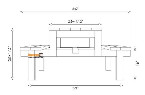 Modern Picnic Table Plans - Construct101